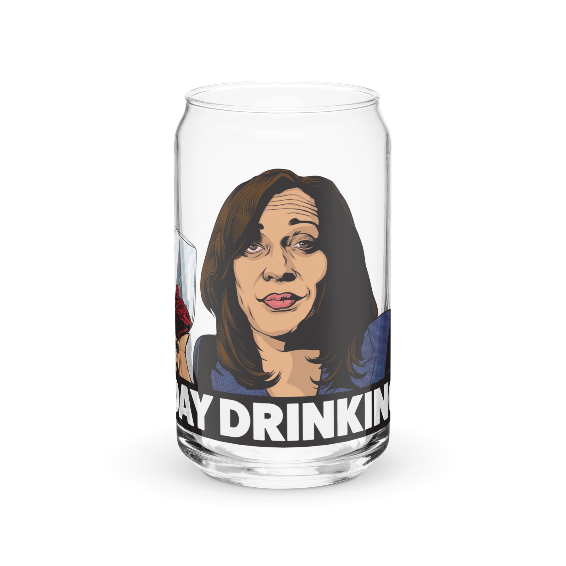 Day Drinking Kamala Harris Can-shaped Glass - Liberty Maniacs