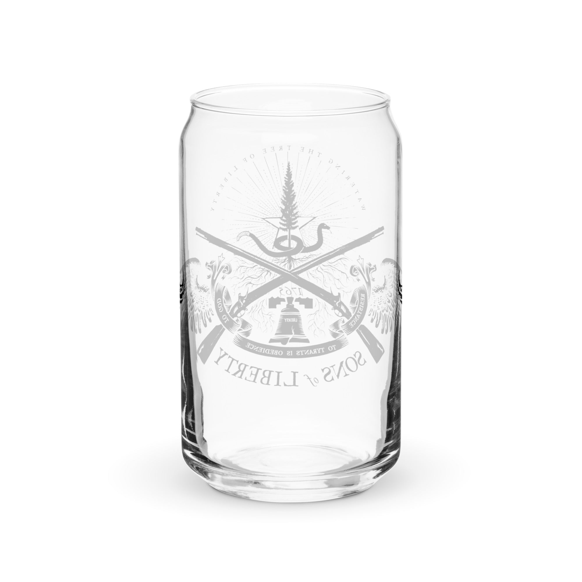 Sons of Liberty Insignia Can-Shaped Glass - Liberty Maniacs