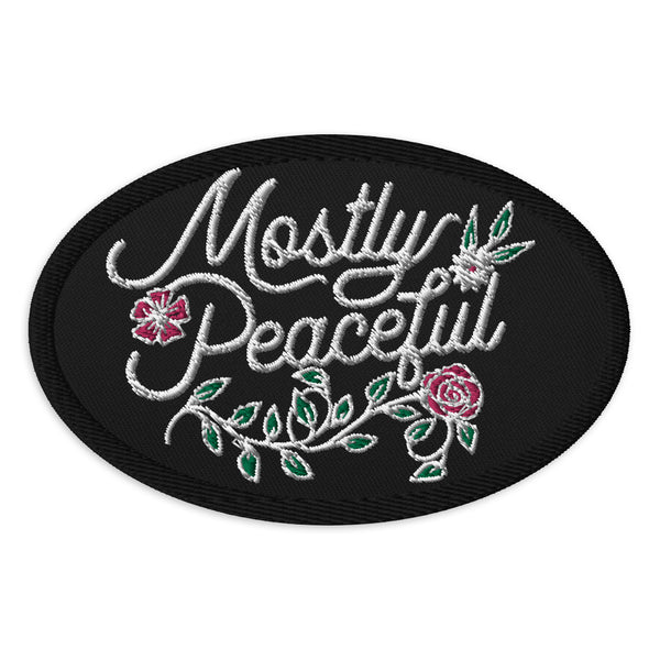 Mostly Peaceful Oval Patch - Liberty Maniacs