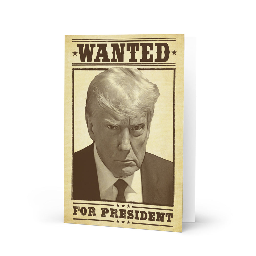 Donald Trump Mugshot Greeting Card - Liberty Maniacs