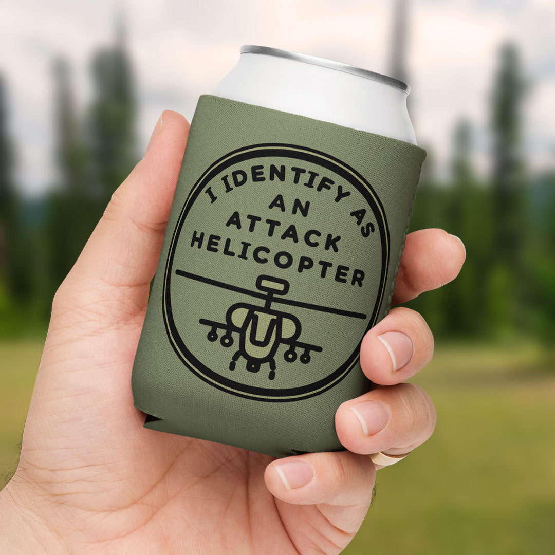 I Identify as an Attack Helicopter Can Cooler - Liberty Maniacs