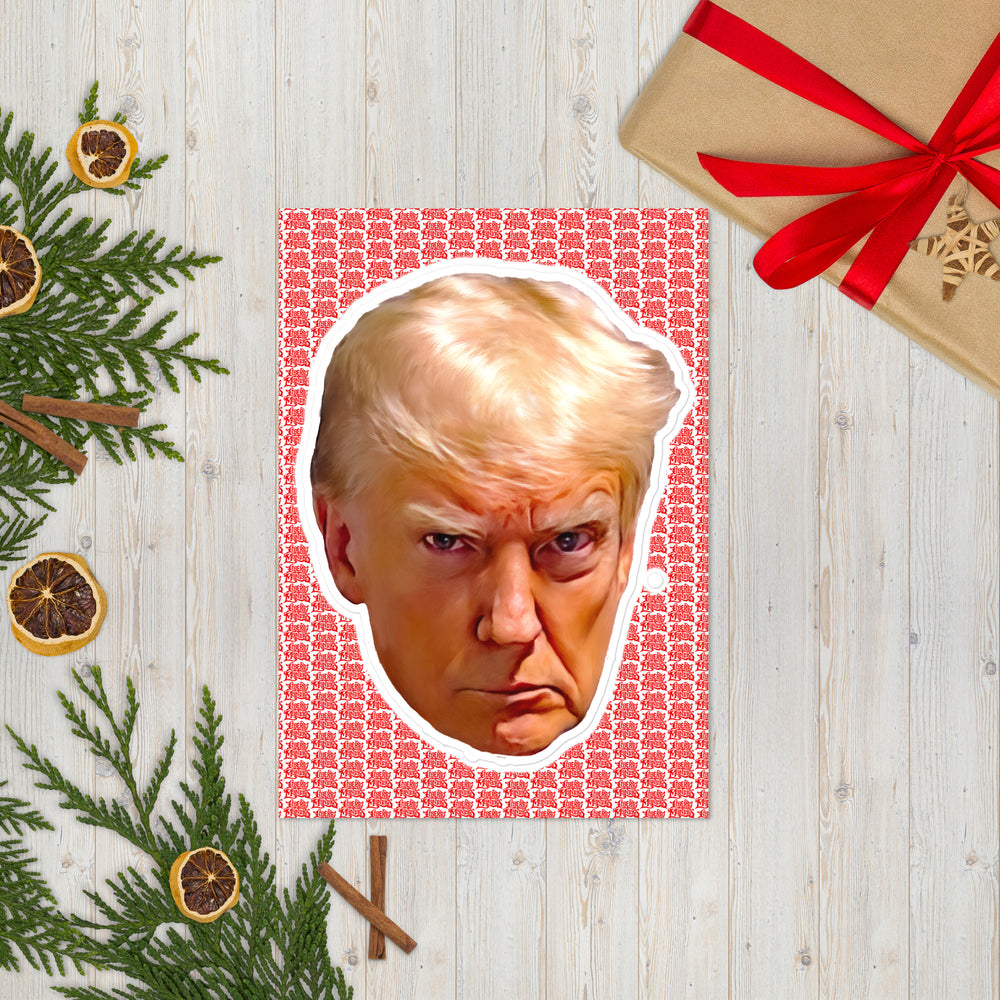 Trump Mugshot Mega Sticker - Liberty Maniacs