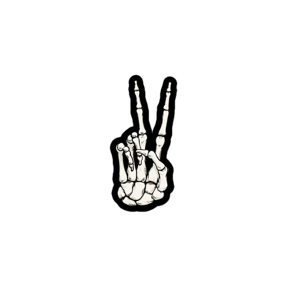 Skeleton Peace Sign Sticker - Liberty Maniacs