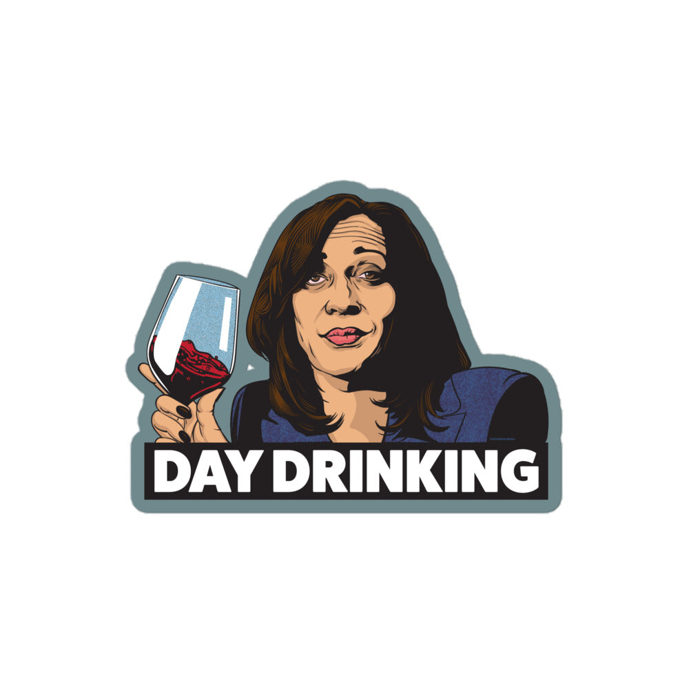 Day Drinking Kamala Harris Sticker - Liberty Maniacs