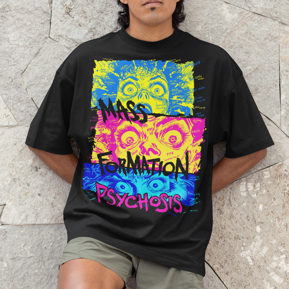 Mass Formation Psychosis Garment-dyed Heavyweight T-shirt - Liberty Maniacs