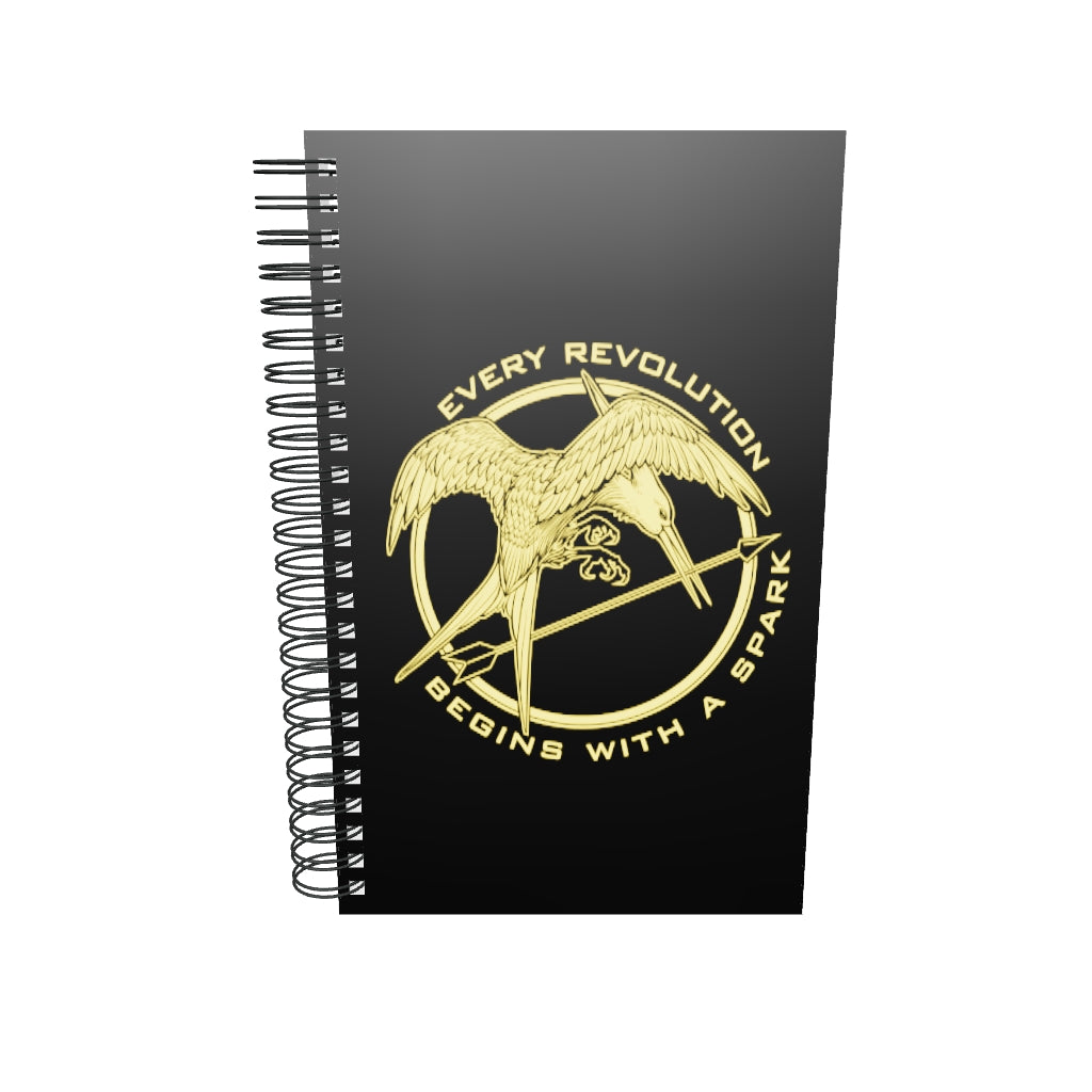 Mokingjay Every Revolution Begins with a Spark Spiral Notebook ...