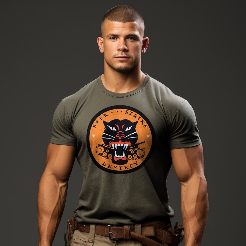 Seek Strike Destroy WW2 Tank Destroyer Graphic T-Shirt - Liberty Maniacs