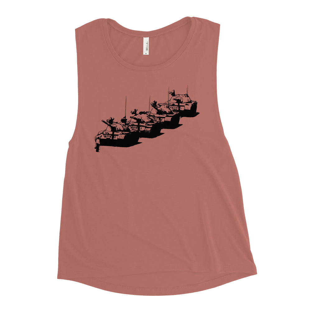 Tank Man Ladies’ Muscle Tank - Liberty Maniacs