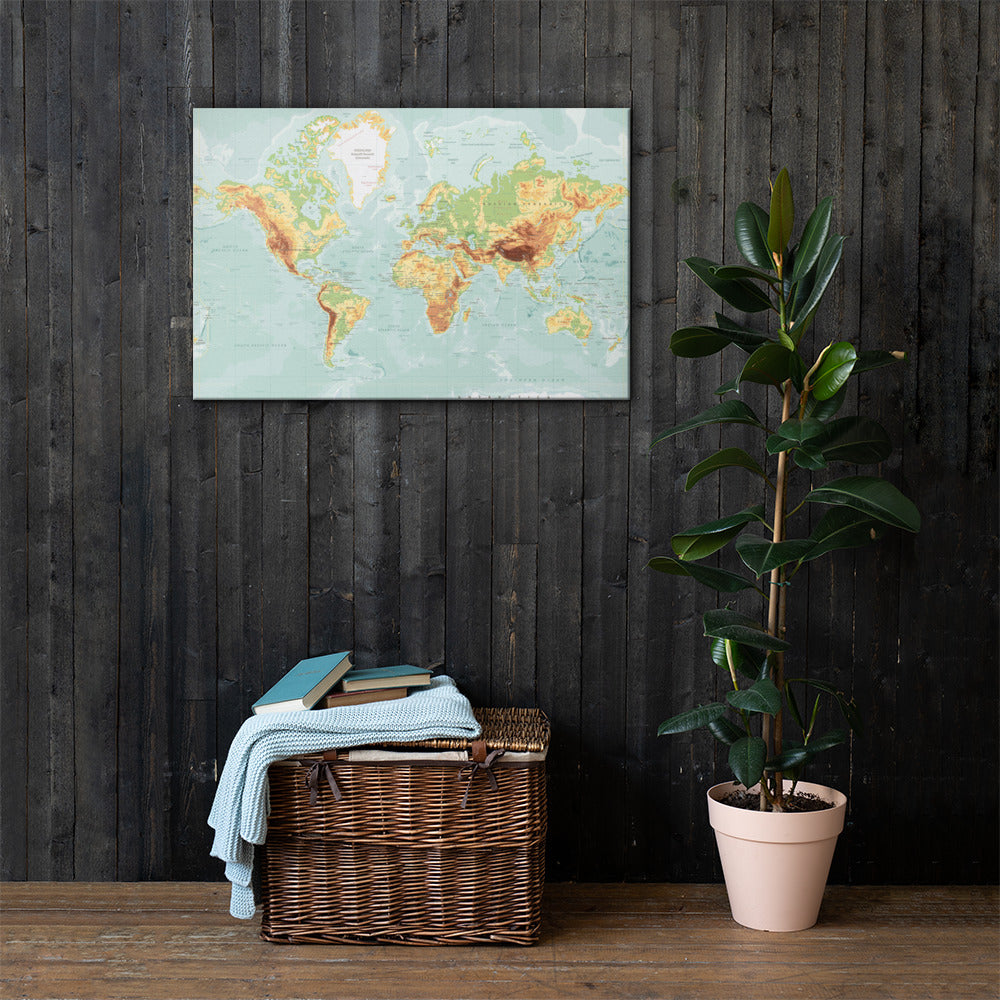 Large World Map Canvas - Liberty Maniacs