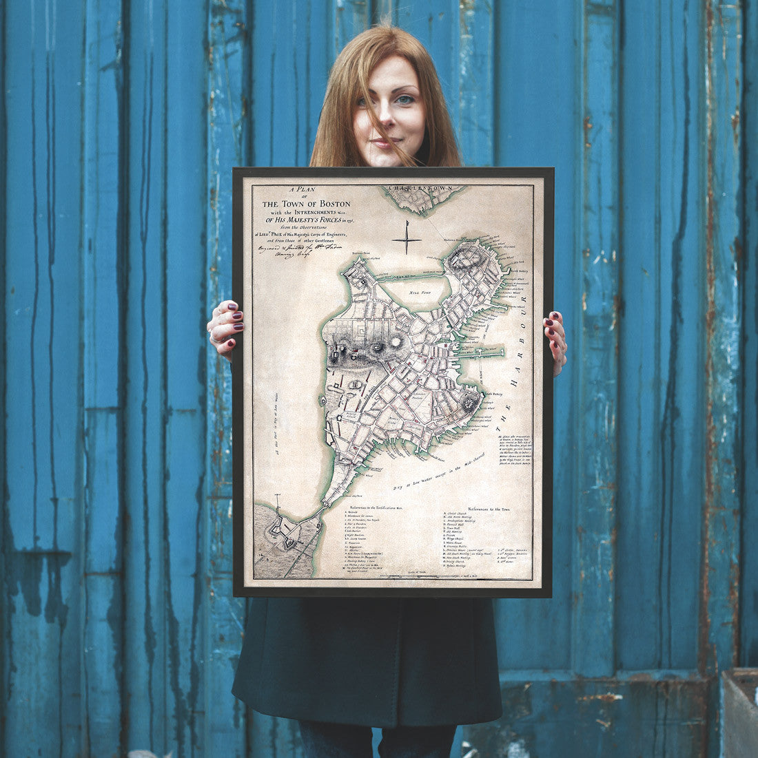 Colonial Boston Vintage 1775 Map Print - Liberty Maniacs