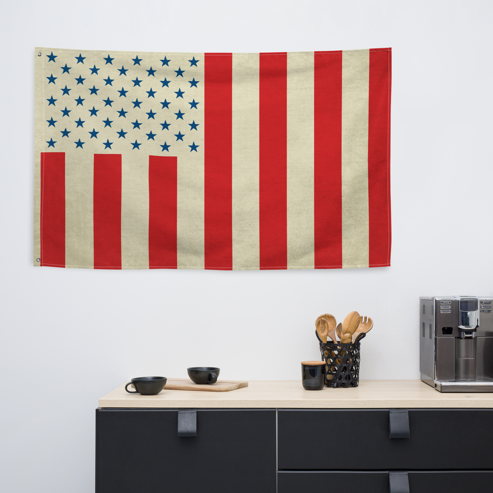 Civil Peace Vintage Stained Wall Flag - Liberty Maniacs