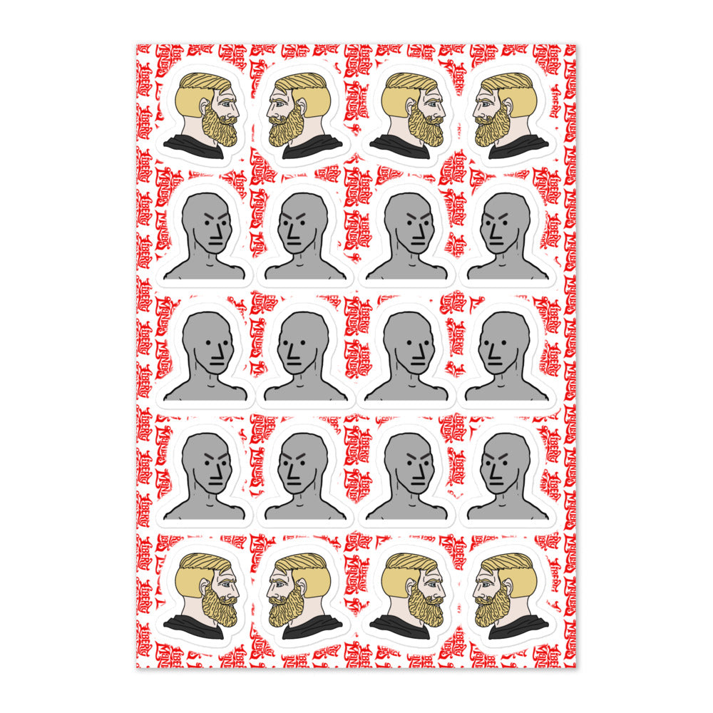 Chad NPC Meme Sticker Sheet - Liberty Maniacs