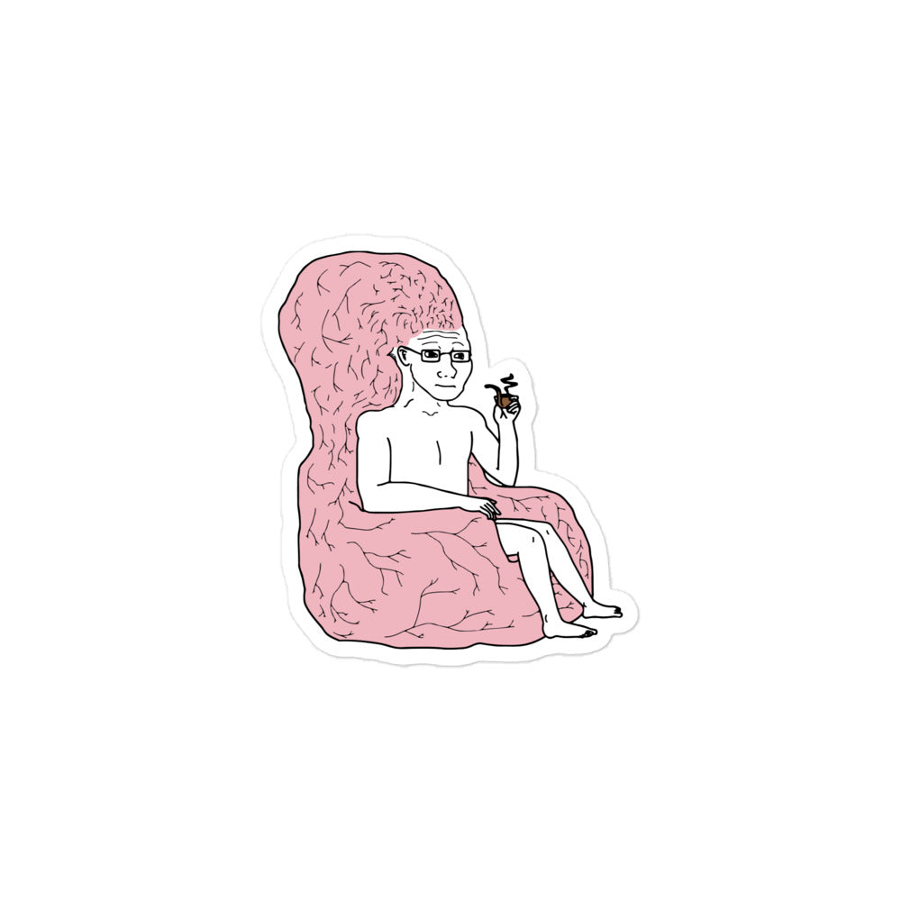 Brainchair Wojak Sticker - Liberty Maniacs