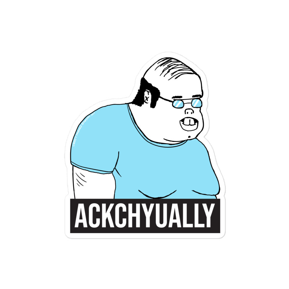 Ackchyually Meme Guy Sticker - Liberty Maniacs