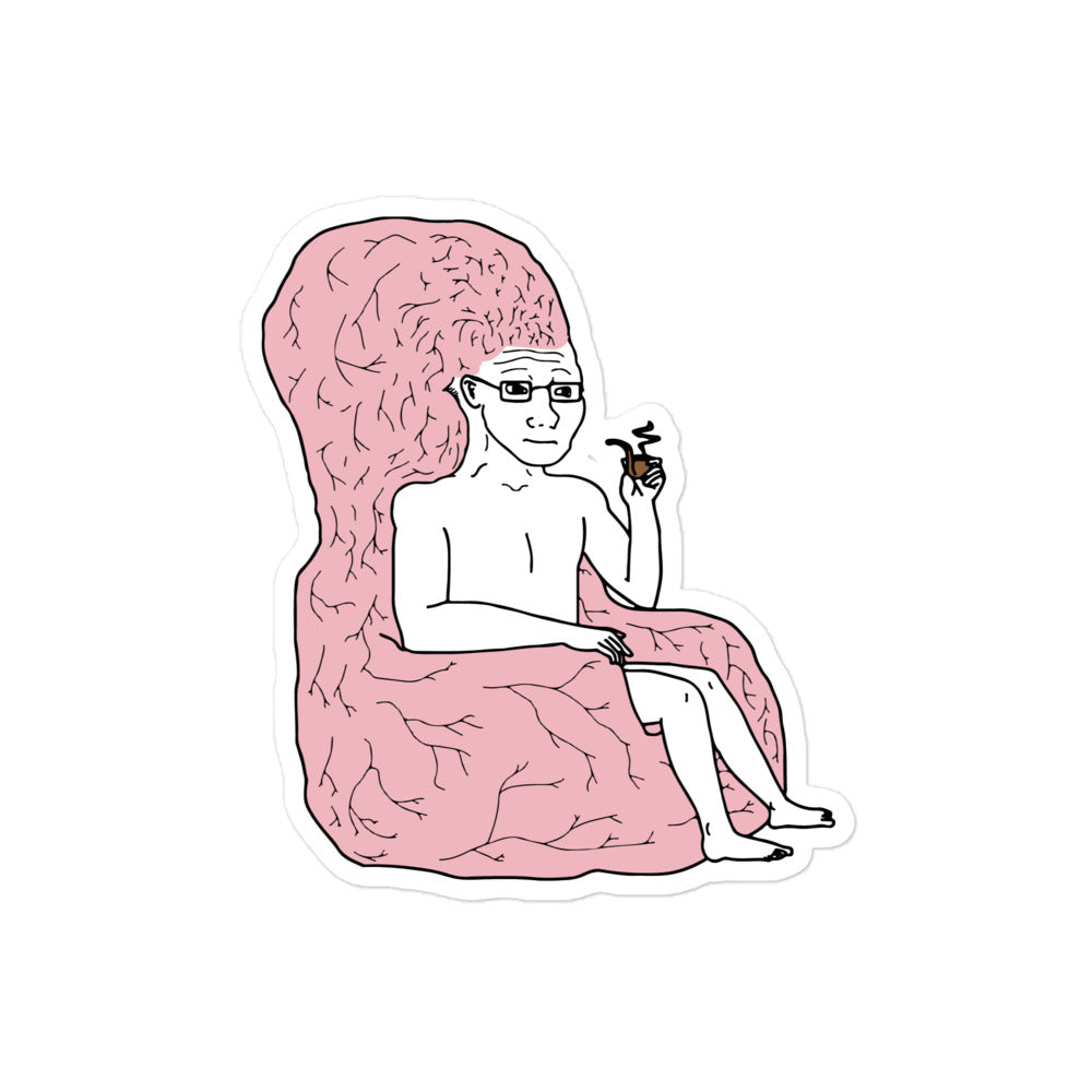 Brainchair Wojak Sticker - Liberty Maniacs