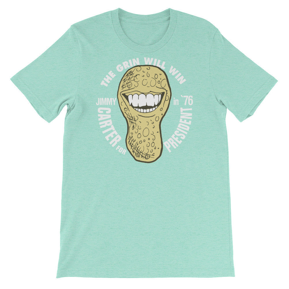The Grin Will Win 1976 Jimmy Carter Campaign T-Shirt - Liberty Maniacs