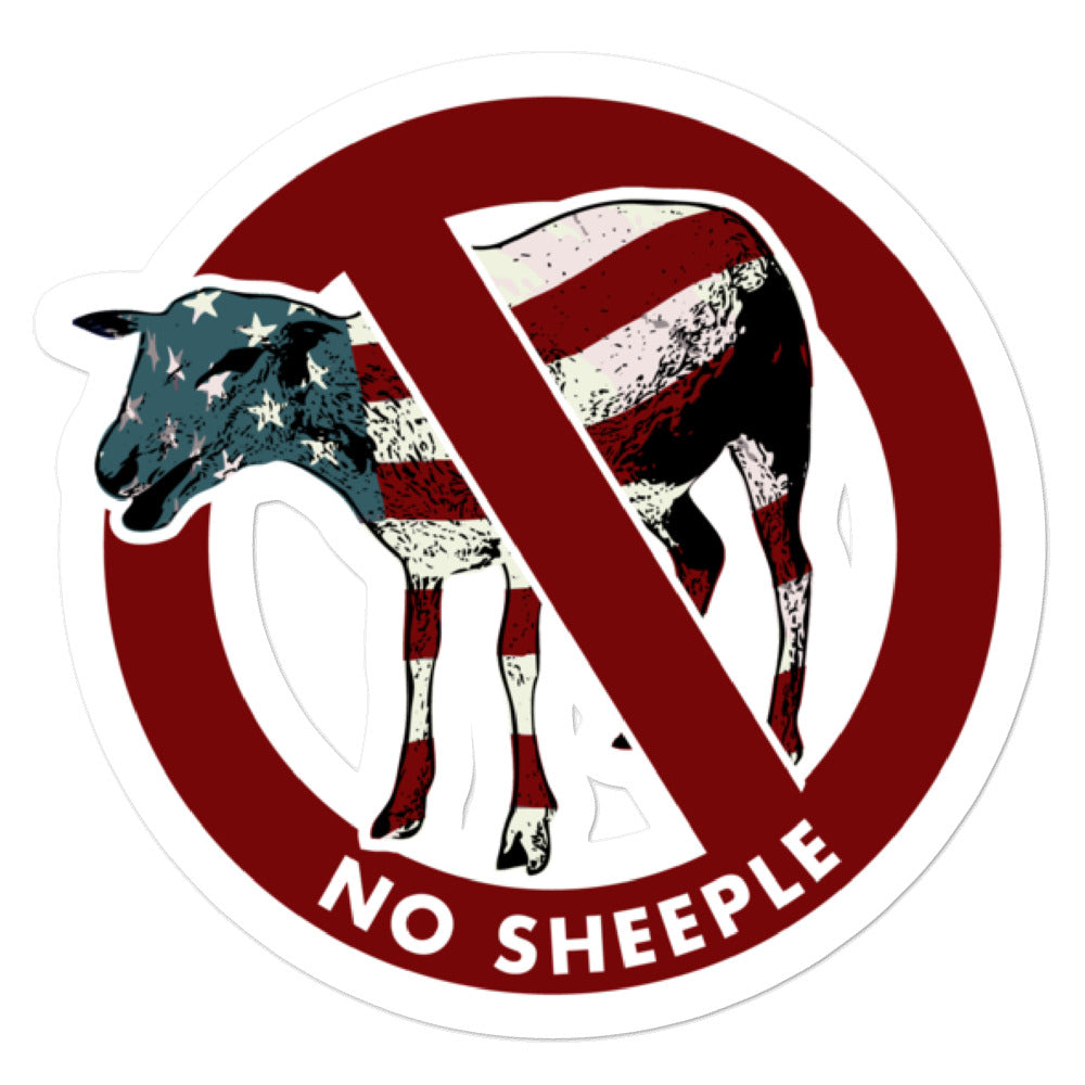 No Sheeple Sticker - Liberty Maniacs