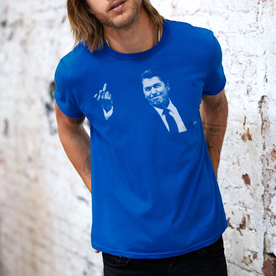 The Gipper Flipper Reagan Middle Finger T-Shirt - Liberty Maniacs