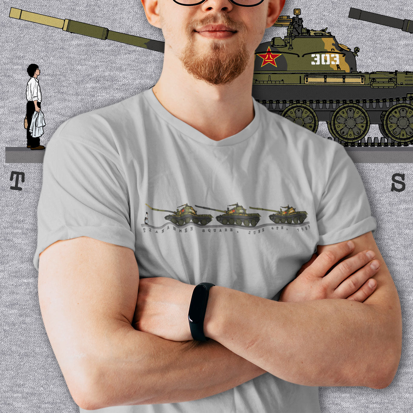 Tiananmen Tank Man 33rd Anniversary T-Shirt - Liberty Maniacs