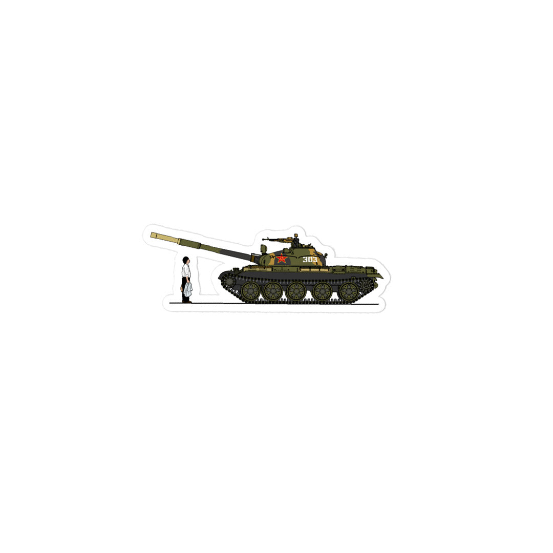 Tiananmen Tank Man Sticker - Liberty Maniacs
