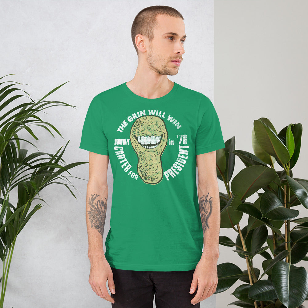 The Grin Will Win 1976 Jimmy Carter Campaign T-Shirt - Liberty Maniacs
